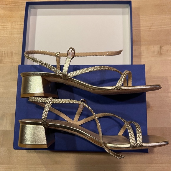 Stuart Weitzman | Shoes | Stuart Weitzman Wovette 35 Flareblock Sandal | Poshmark